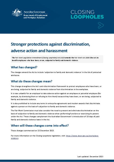 Provide Stronger Protections Against Discrimination Adverse Action And